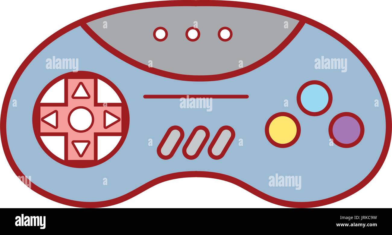 videogame controller with buttons to play in the console Stock Vector ...