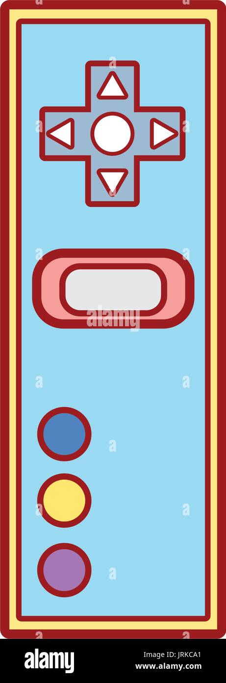 videogame controller with buttons to play in the console Stock Vector ...