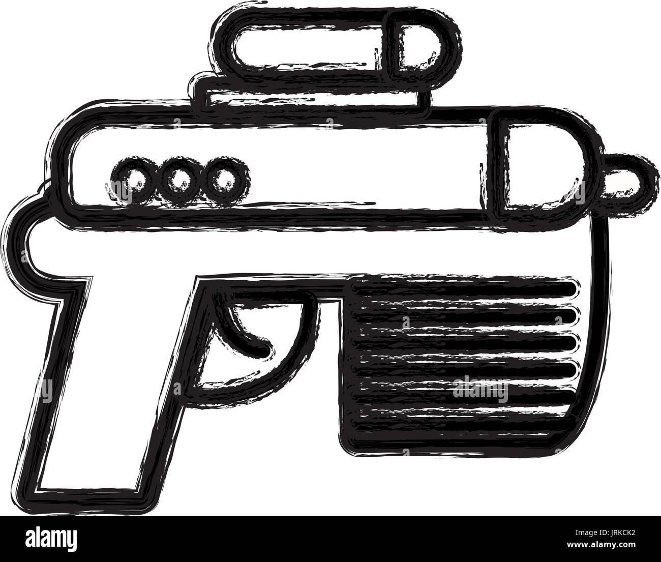 figure pistol military army to protection in the war Stock Vector Image ...