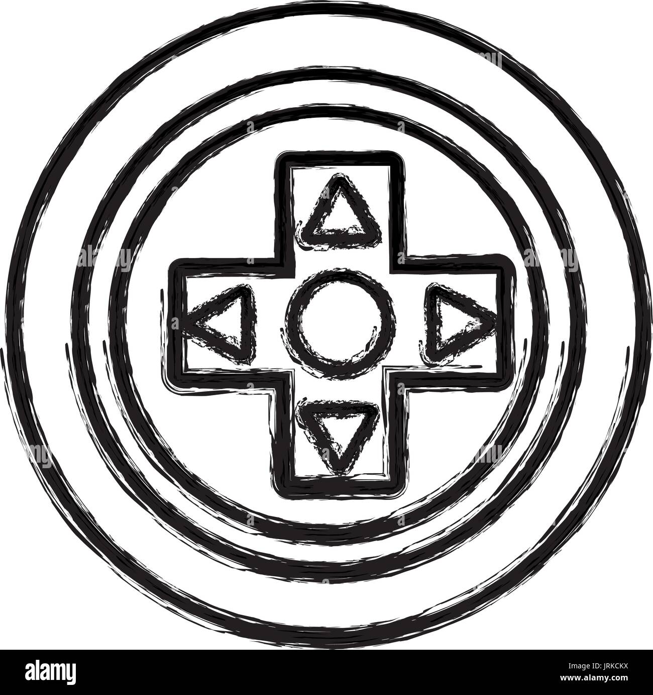 figure videogame symbol to play and videogame technology Stock Vector ...