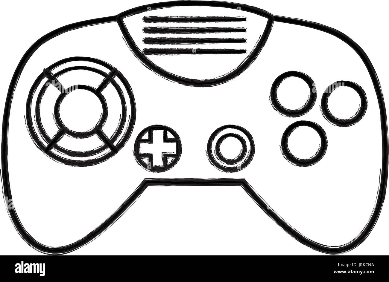 figure videogame controller with buttons to play in the console Stock ...