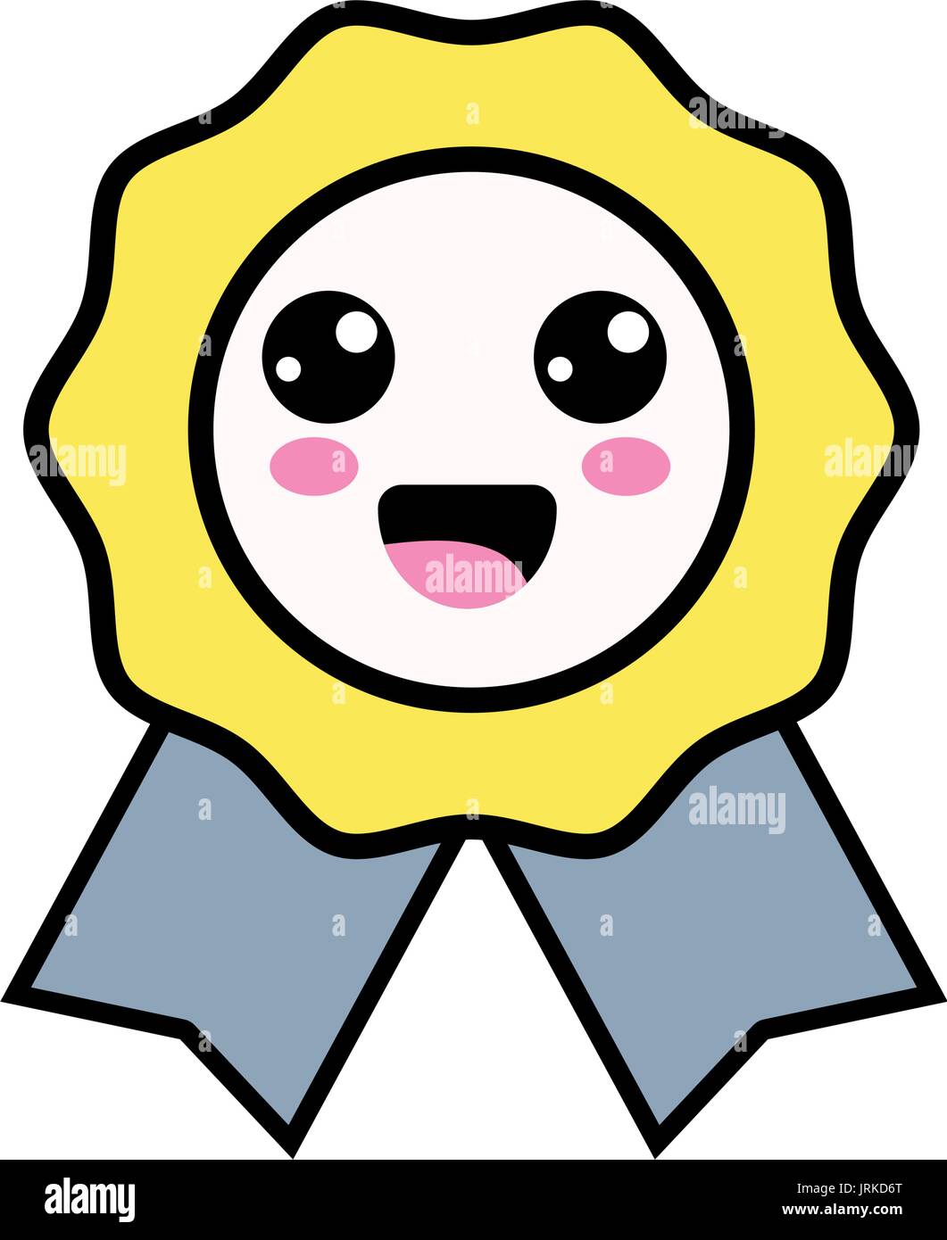 kawaii cute happy medal prize Stock Vector Image & Art - Alamy