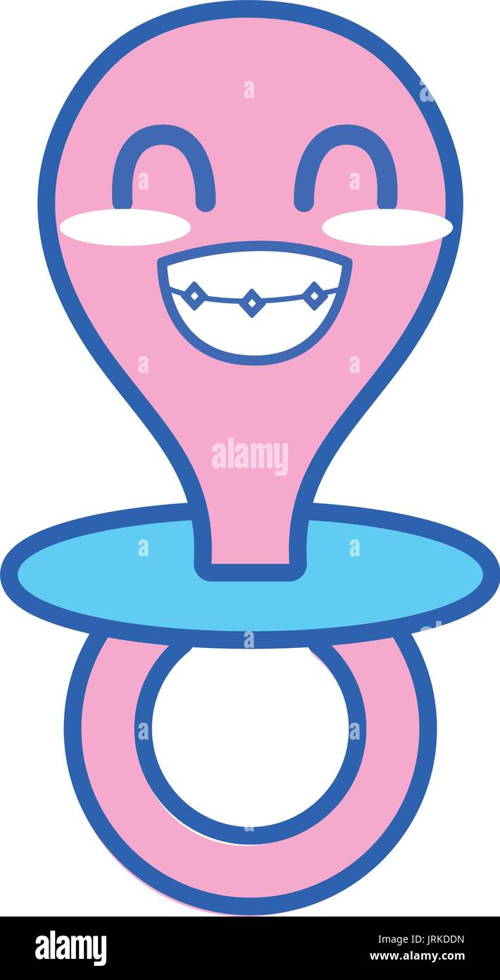 kawaii cute funny pacifier tool Stock Vector Image & Art - Alamy