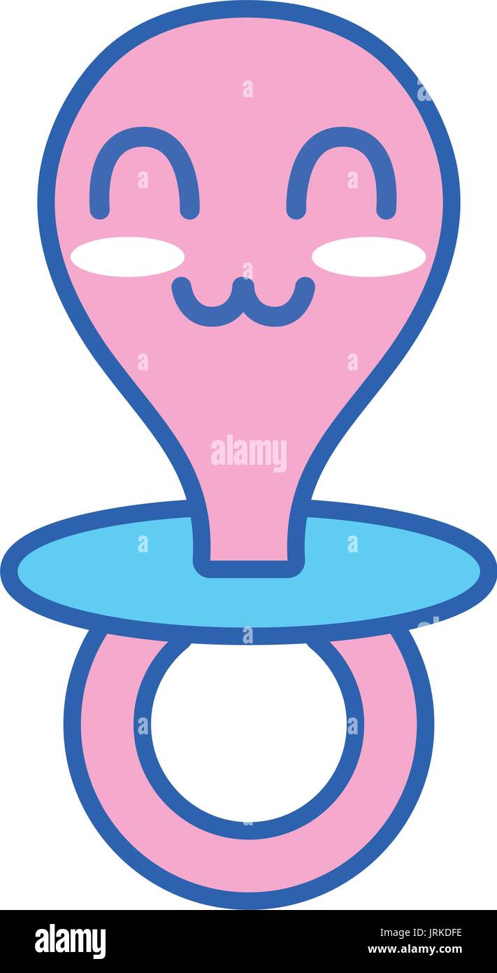 kawaii cute happy pacifier tool Stock Vector Image & Art - Alamy