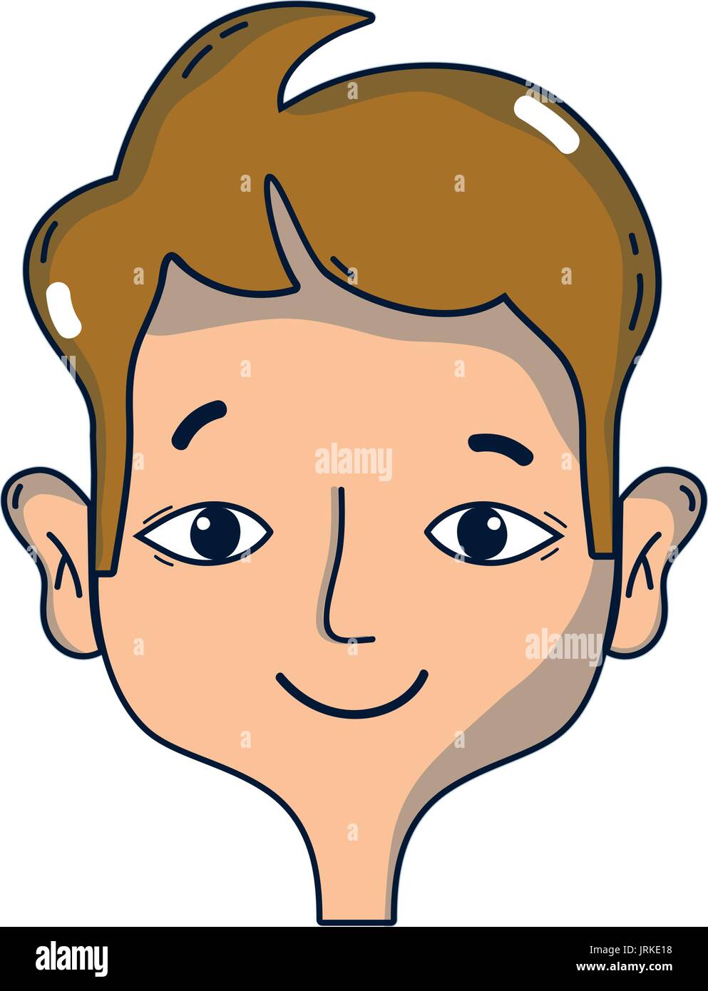happy man head with hairstyle design Stock Vector Image & Art - Alamy
