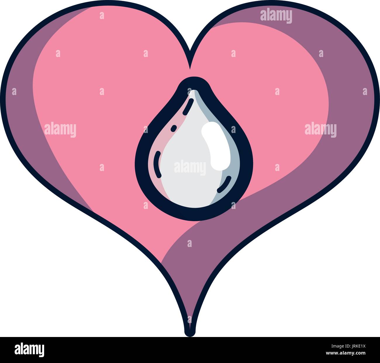 Heart water drop inside hi-res stock photography and images - Alamy