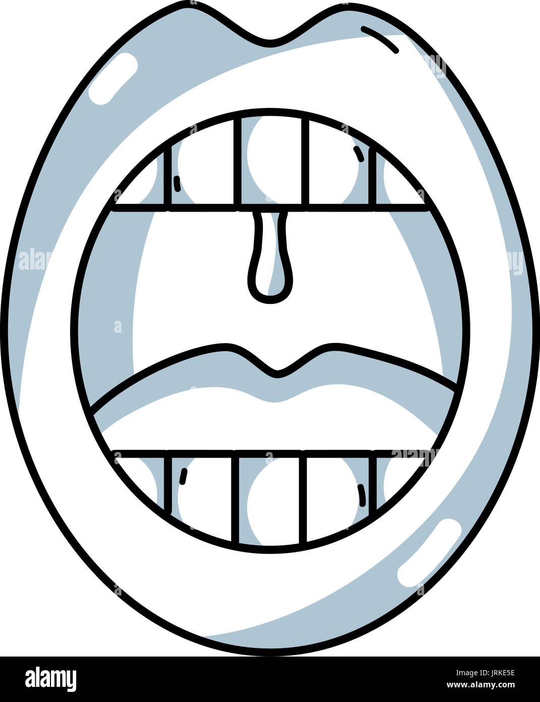 line mouth with cold infection sickness Stock Vector Image & Art - Alamy