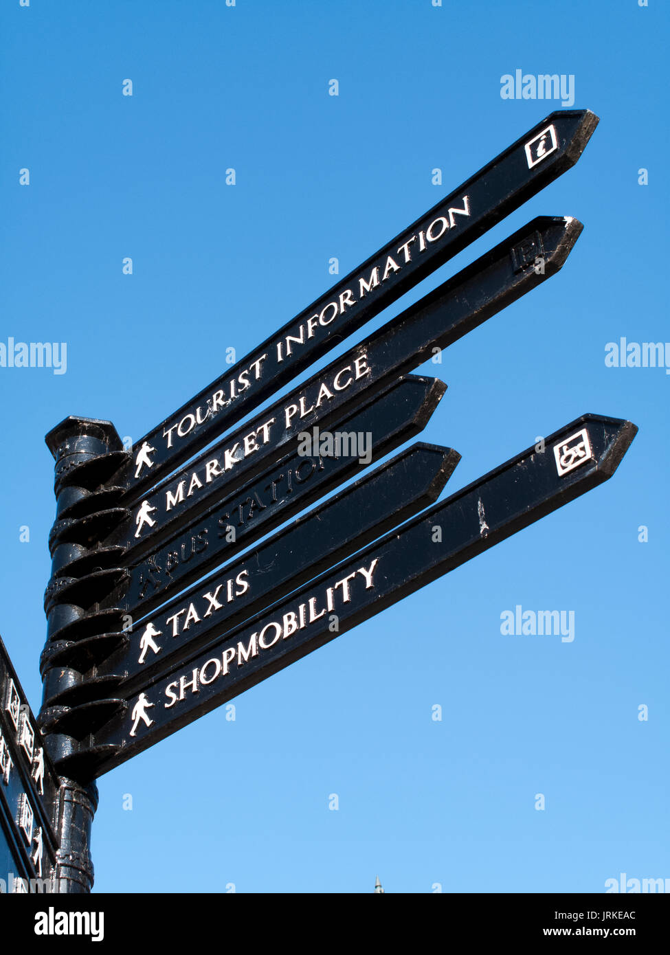 Old fashion tourist information sign for visitors to the city Stock ...