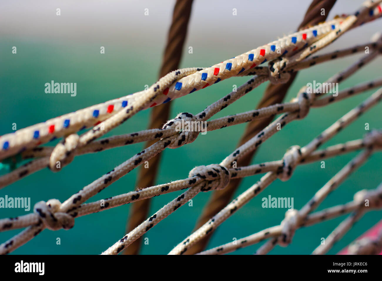 Yachting and shipping. Rope knots. Sea travel Stock Photo - Alamy