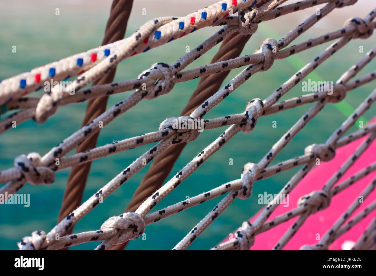 Yachting and shipping. Rope knots. Sea travel Stock Photo - Alamy