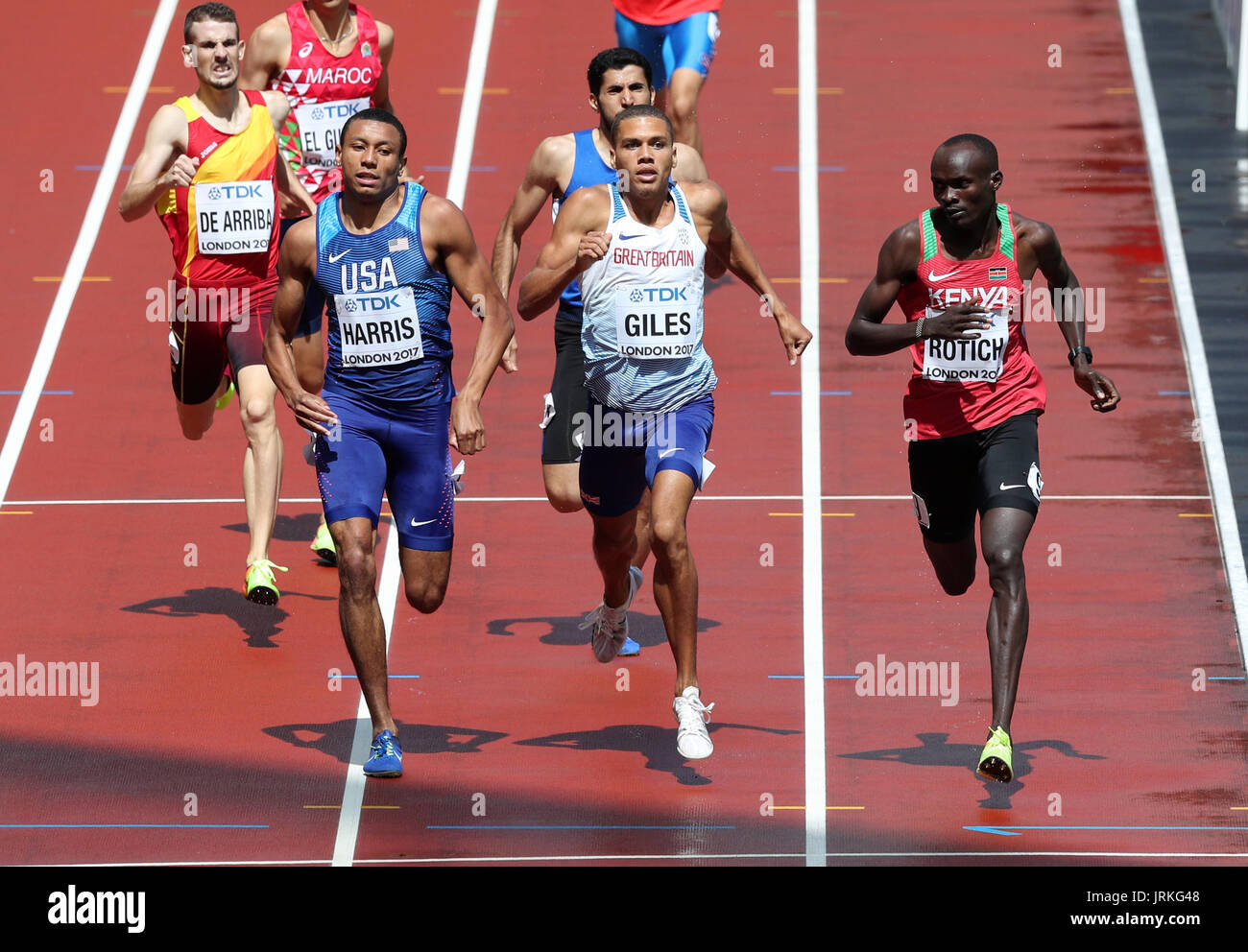Great Britain's Elliot Giles in action during the Men's 800m heat three ...