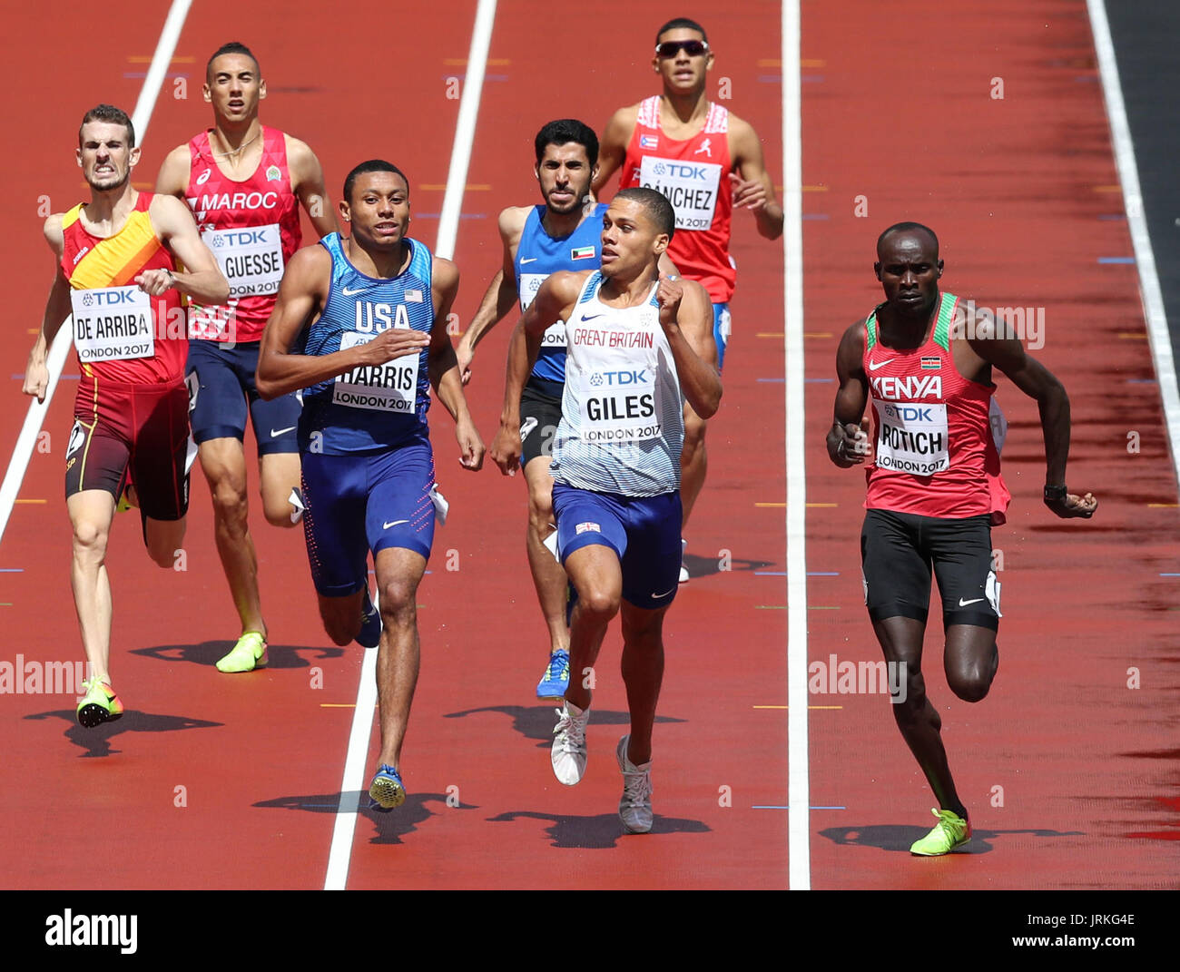 Great Britain's Elliot Giles in action during the Men's 800m heat three ...