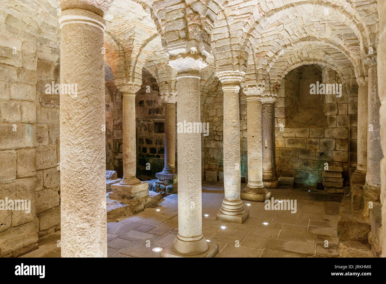 Crypt in Abbazia di San Salvatore Church in Italy Stock Photo - Alamy