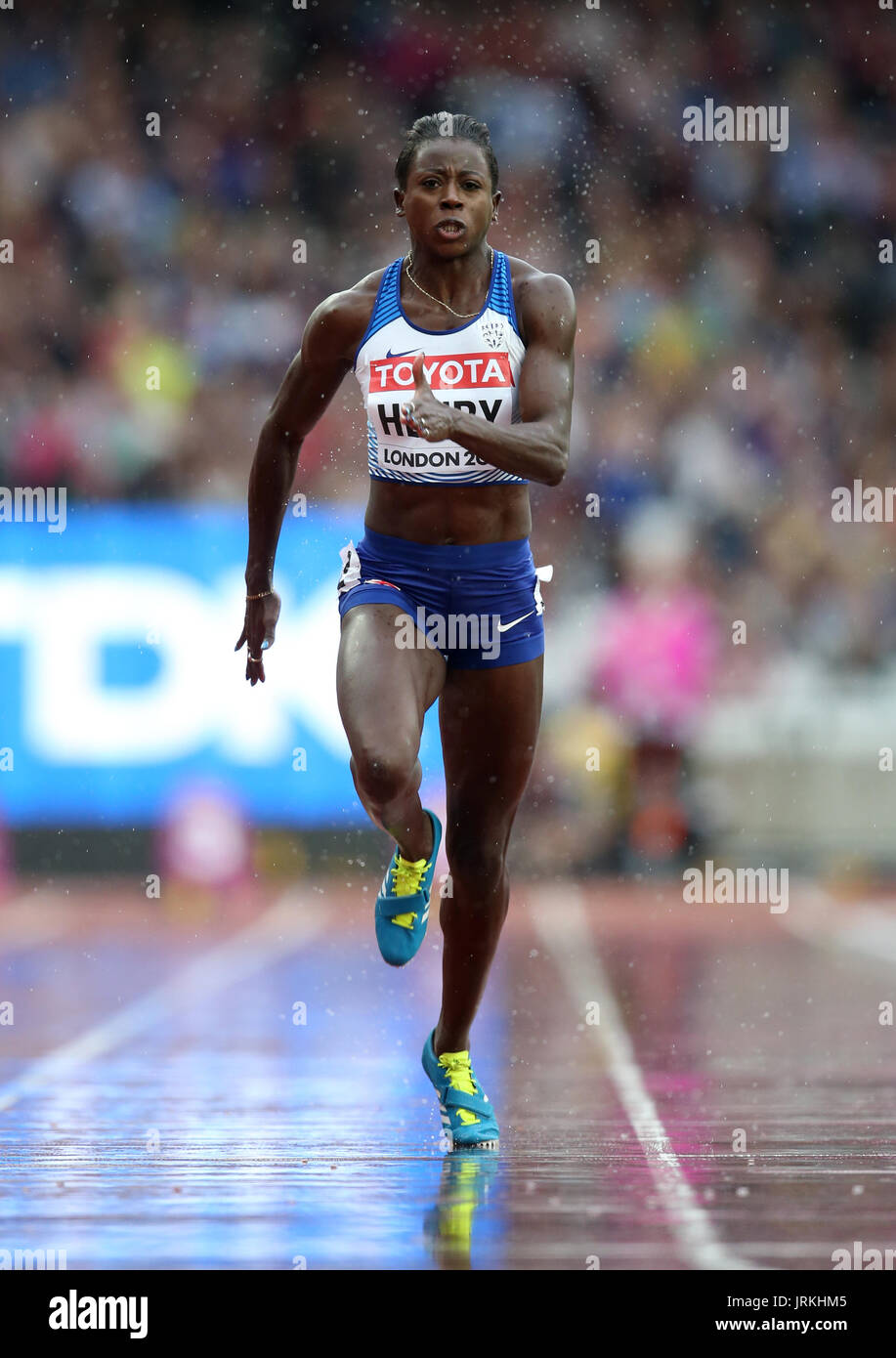 Great Britain's Desiree Henry in the 100m Women's heat three during day ...