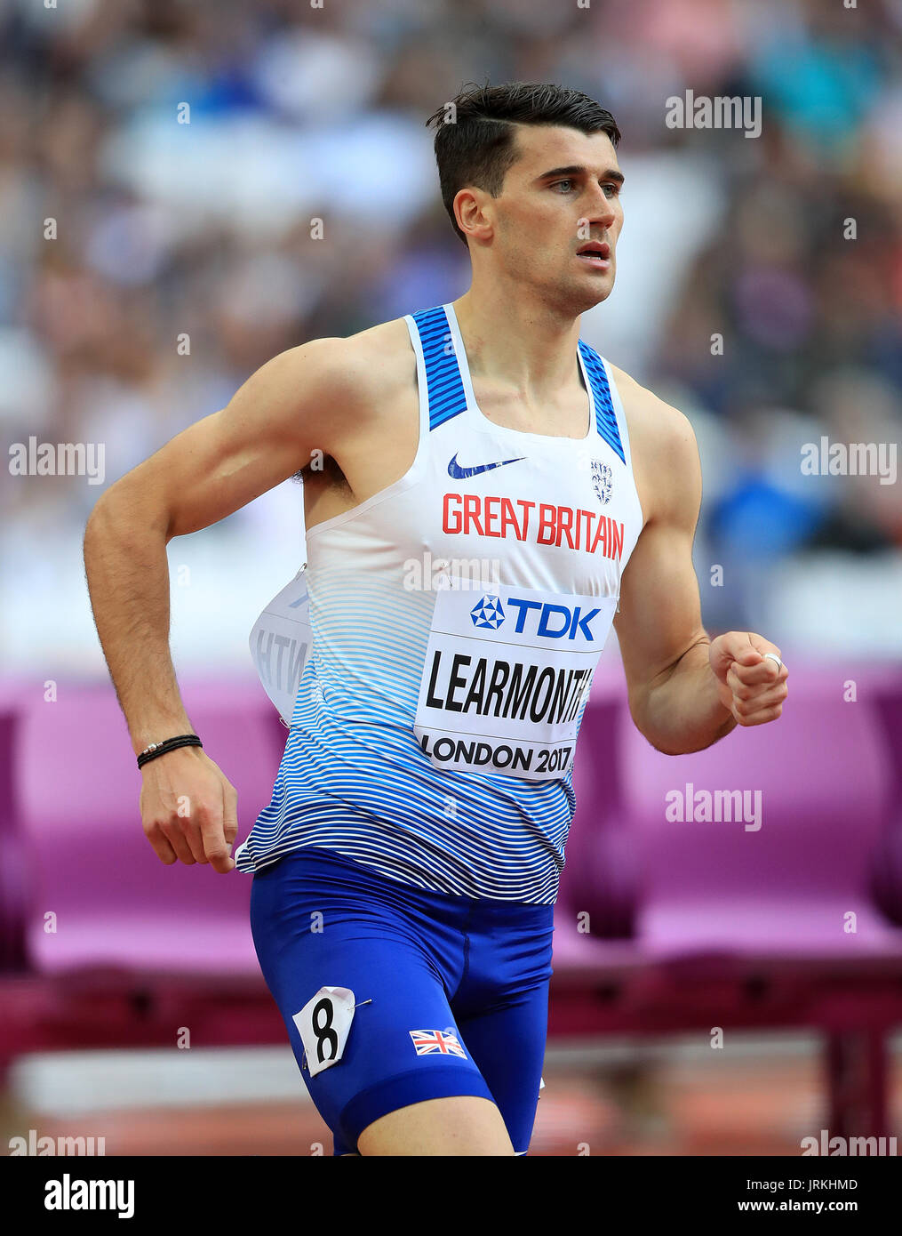 Great Britain's Guy Learmonth competes in the Men's 800m heat six ...