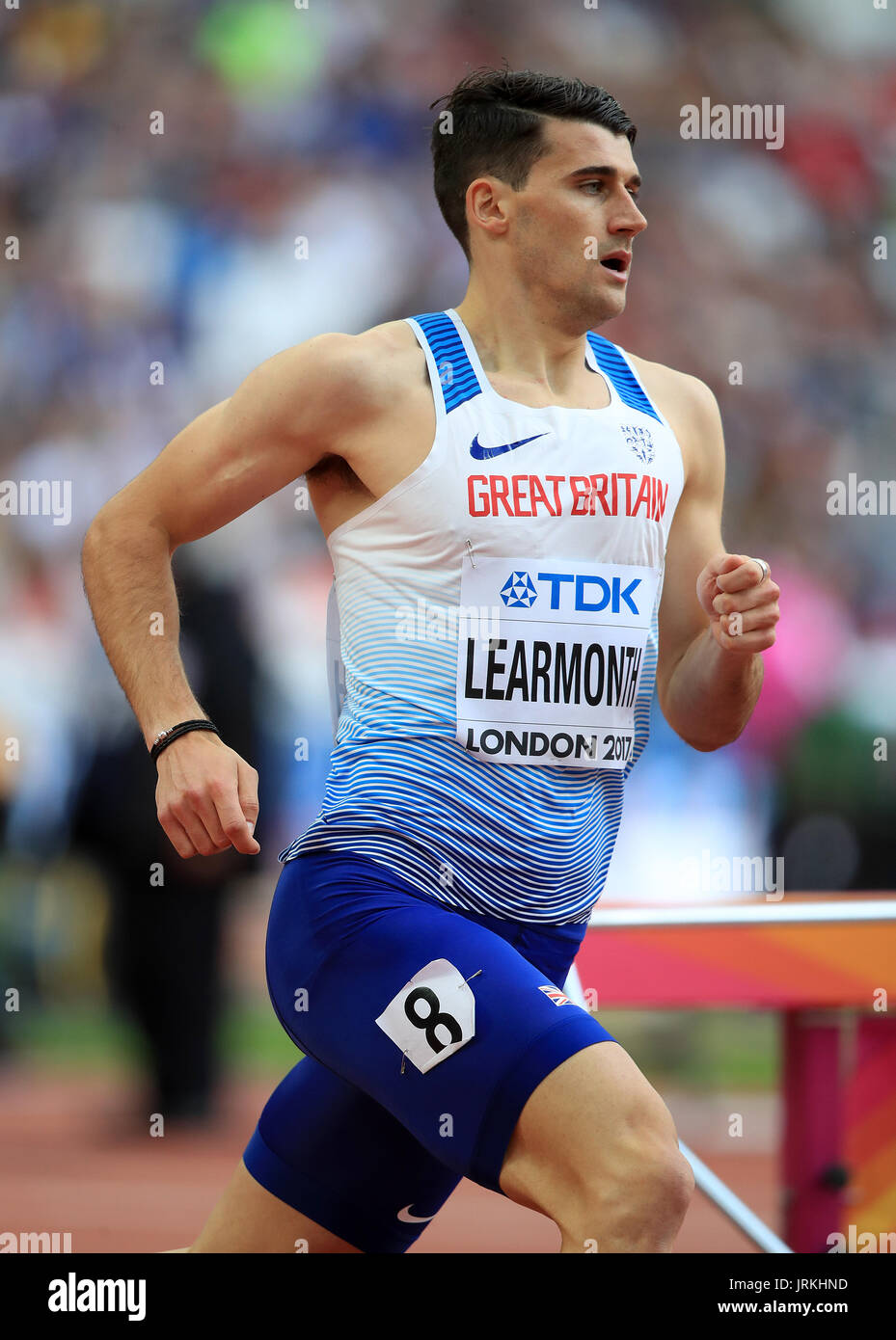 Great Britain's Guy Learmonth competes in the Men's 800m heat six ...