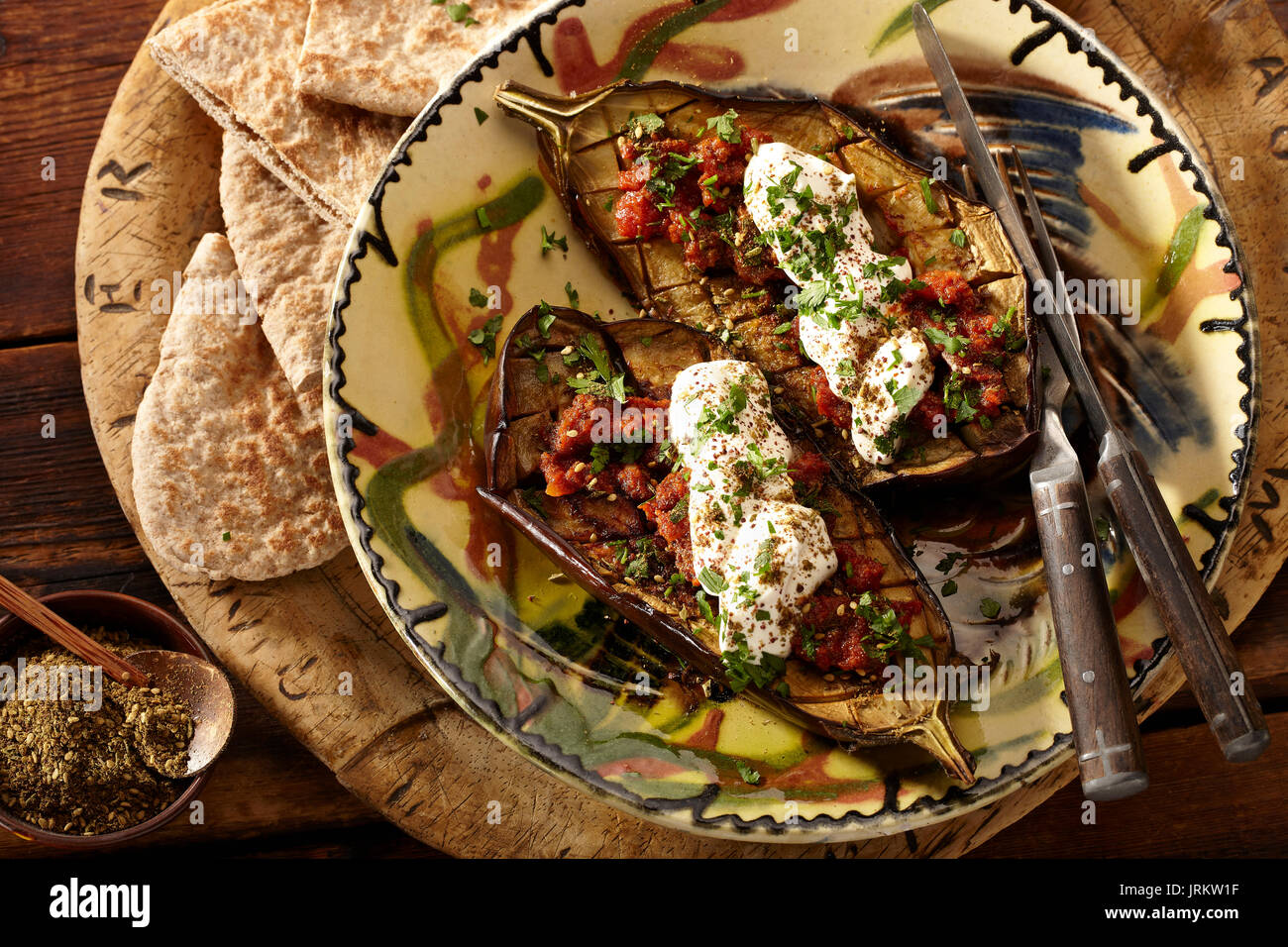 Turkish Imam bayaldi Stock Photo - Alamy