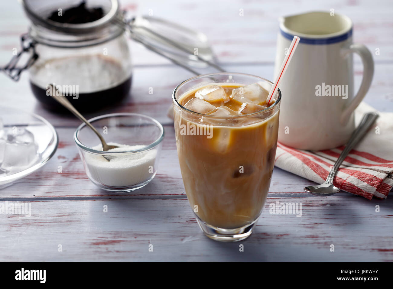 Refreshing glass iced coffee hi-res stock photography and images - Alamy
