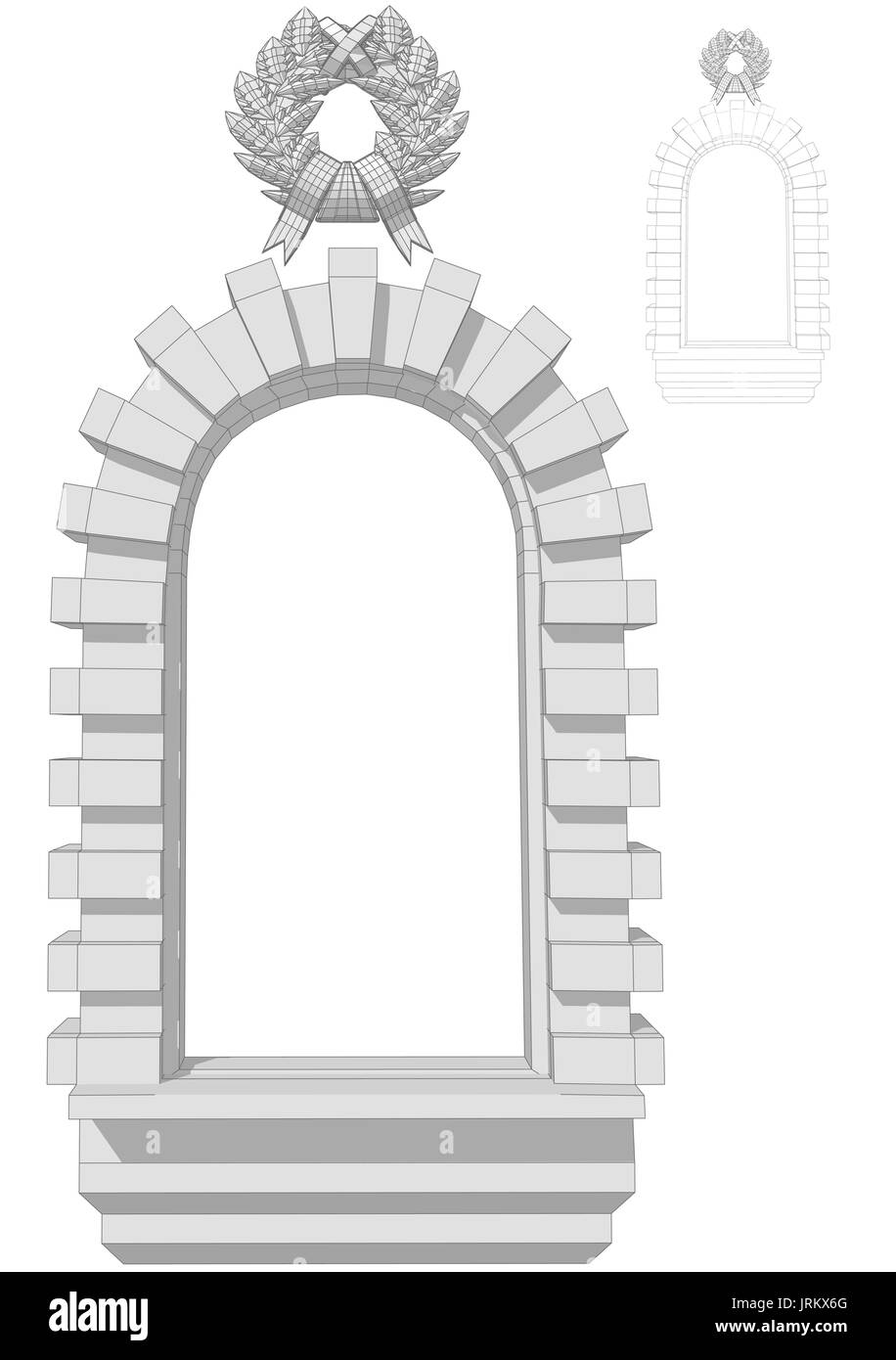 Arched vintage old window Stock Vector Images - Alamy