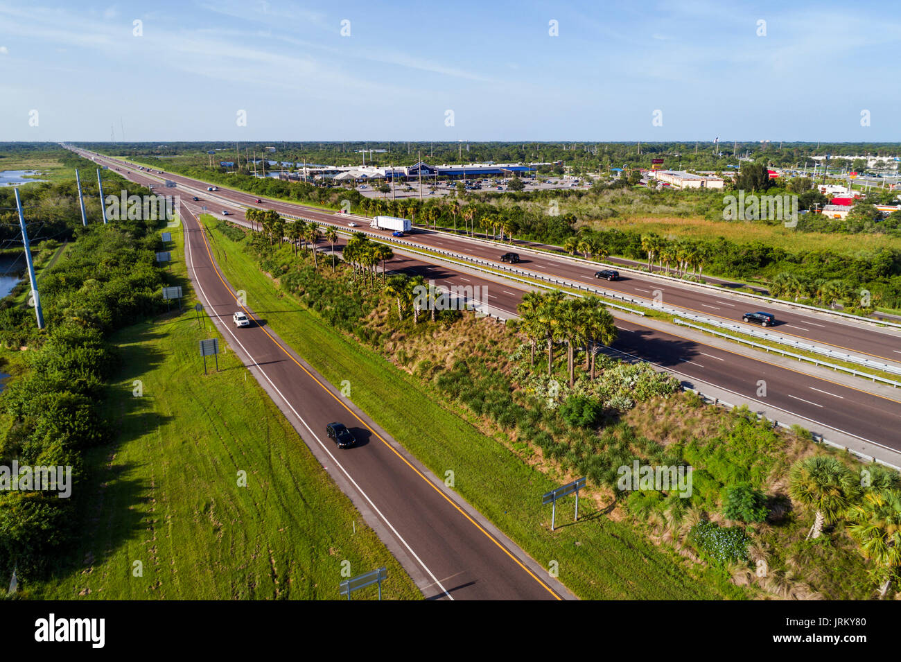 Aerial photo interstate highway hi-res stock photography and images - Alamy