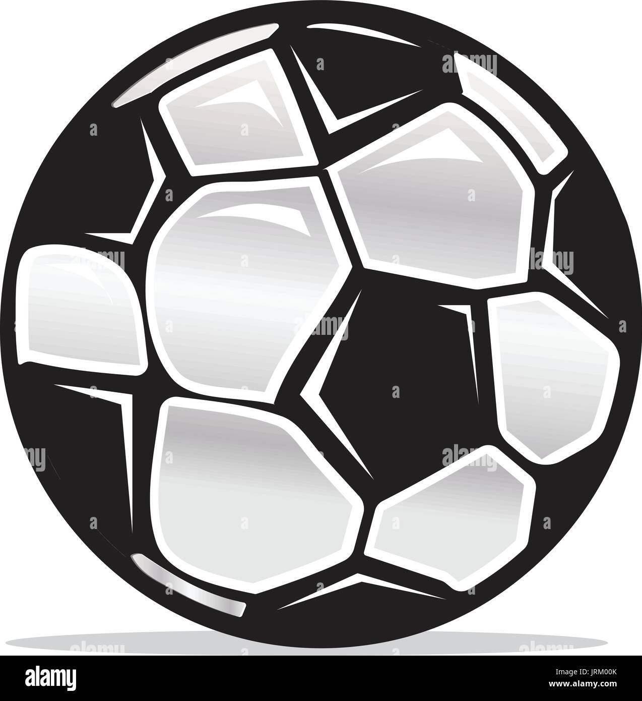 bold football ball illustration, isolated on white background Stock ...