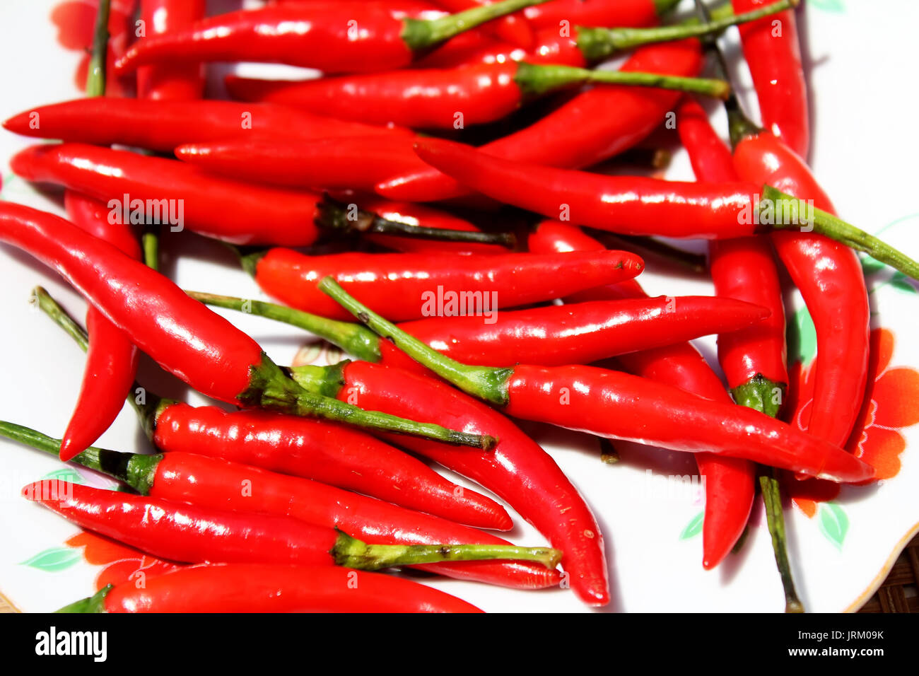 the chillis in the plate Stock Photo - Alamy