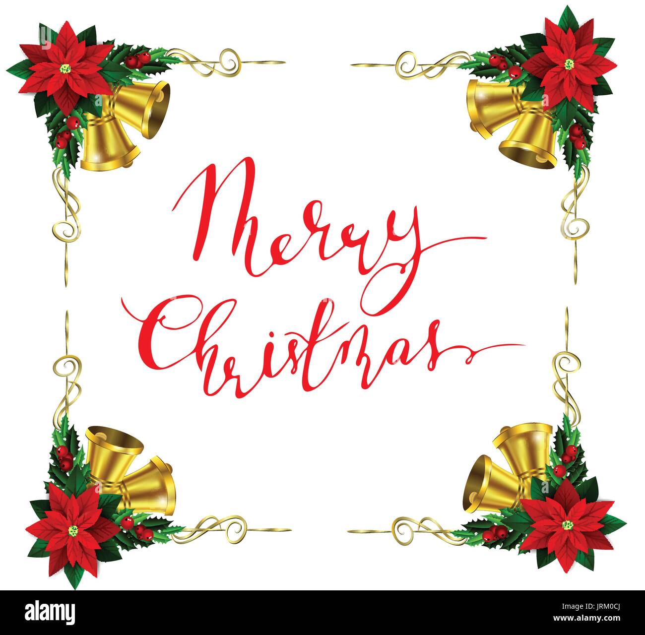Christmas elements in frame Stock Vector Image & Art - Alamy