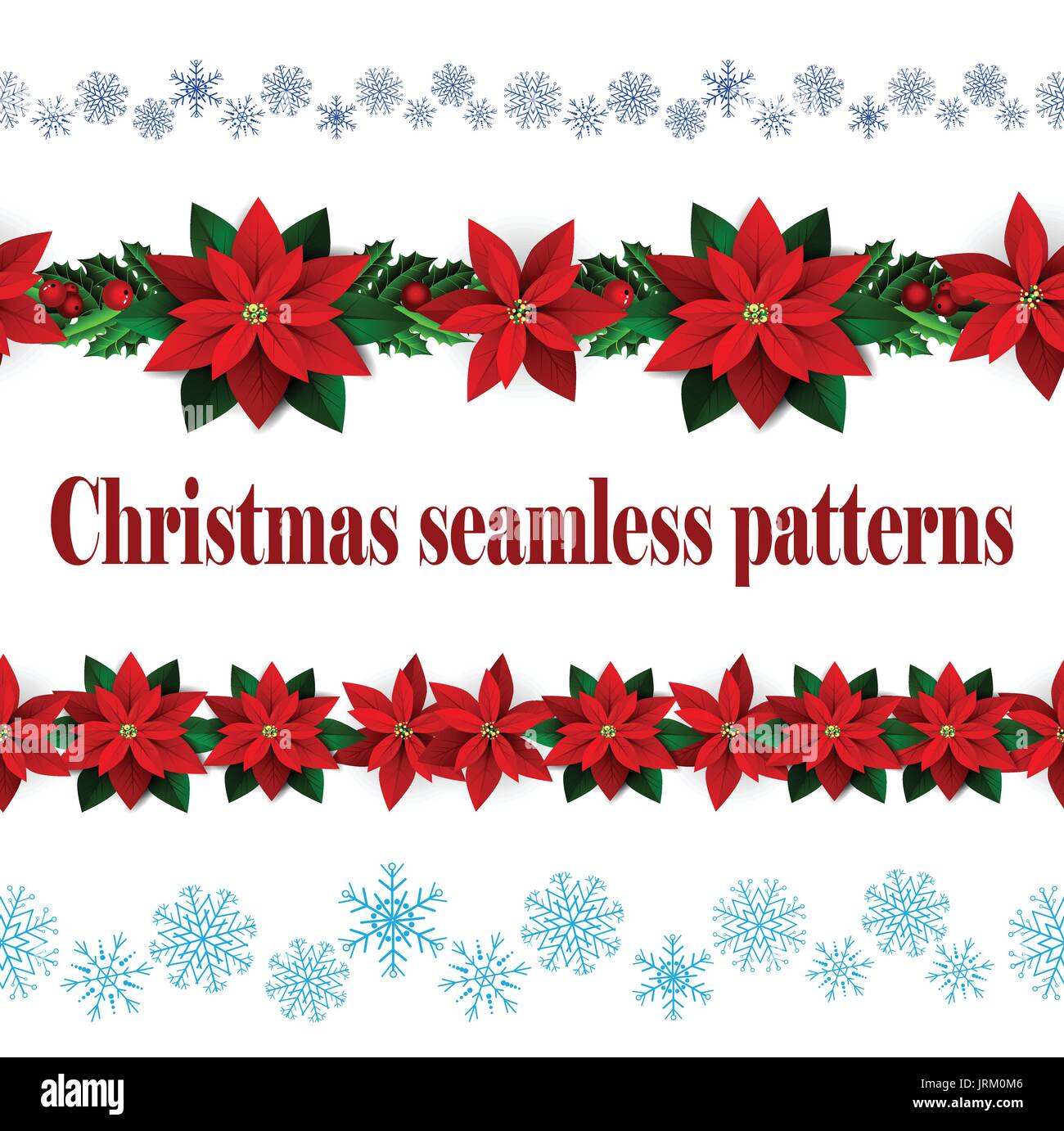 Set of n Seamless Christmas borders Stock Vector Image & Art - Alamy