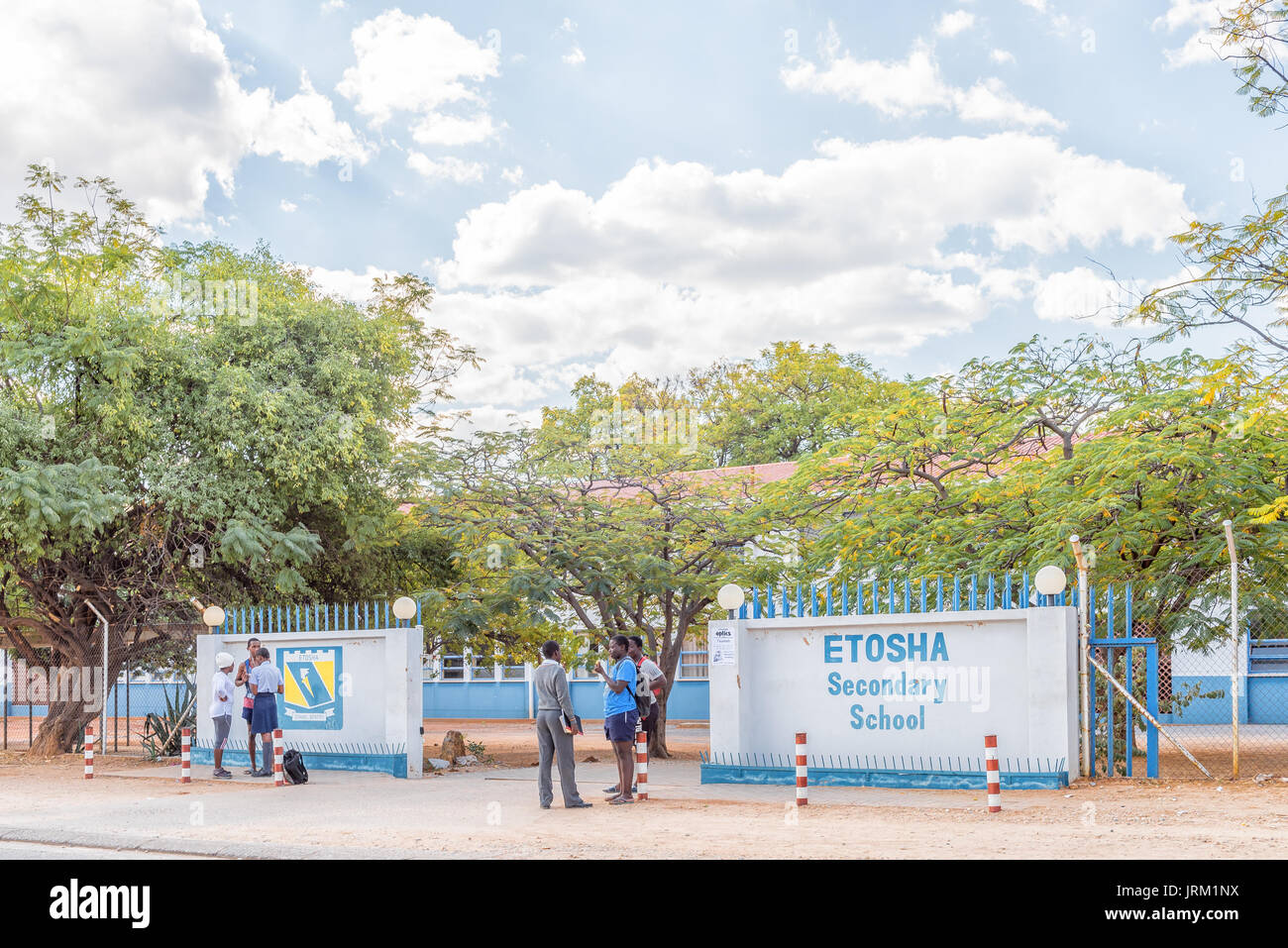 TSUMEB, NAMIBIA - JUNE 20, 2017: The Etosha Secondary School in Tsumeb ...