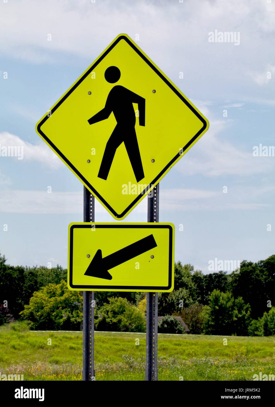 Cross walk to the left Stock Photo - Alamy