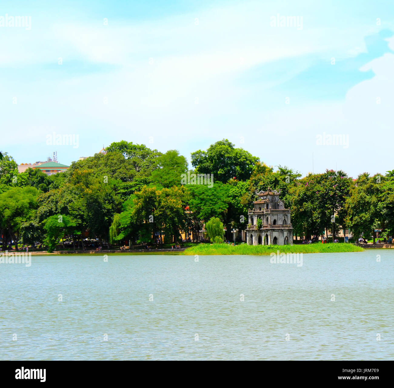 Turtle Tower is a famous architectural works of Hanoi, Vietnam Stock ...