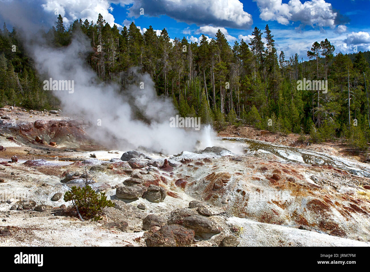 Steamboat geyser yellowstone eruption hi-res stock photography and ...