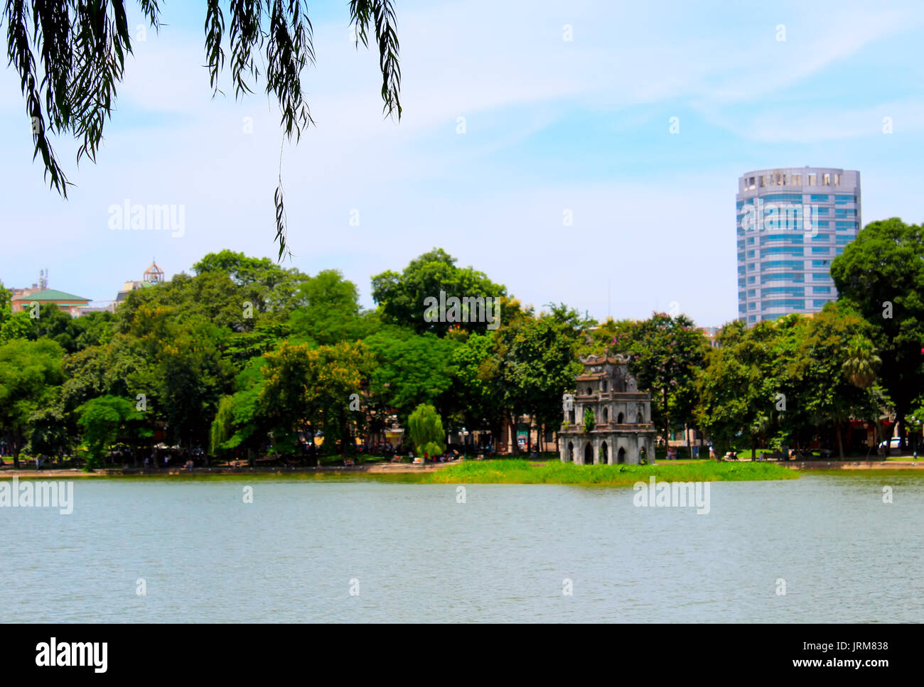 Turtle Tower is a famous architectural works of Hanoi, Vietnam Stock ...