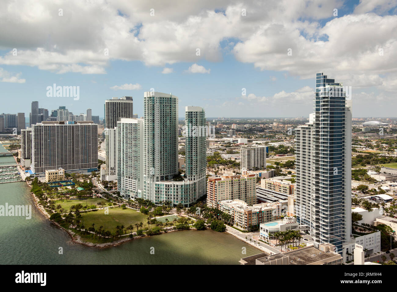 Miami, Florida cityscape from the air Stock Photo - Alamy