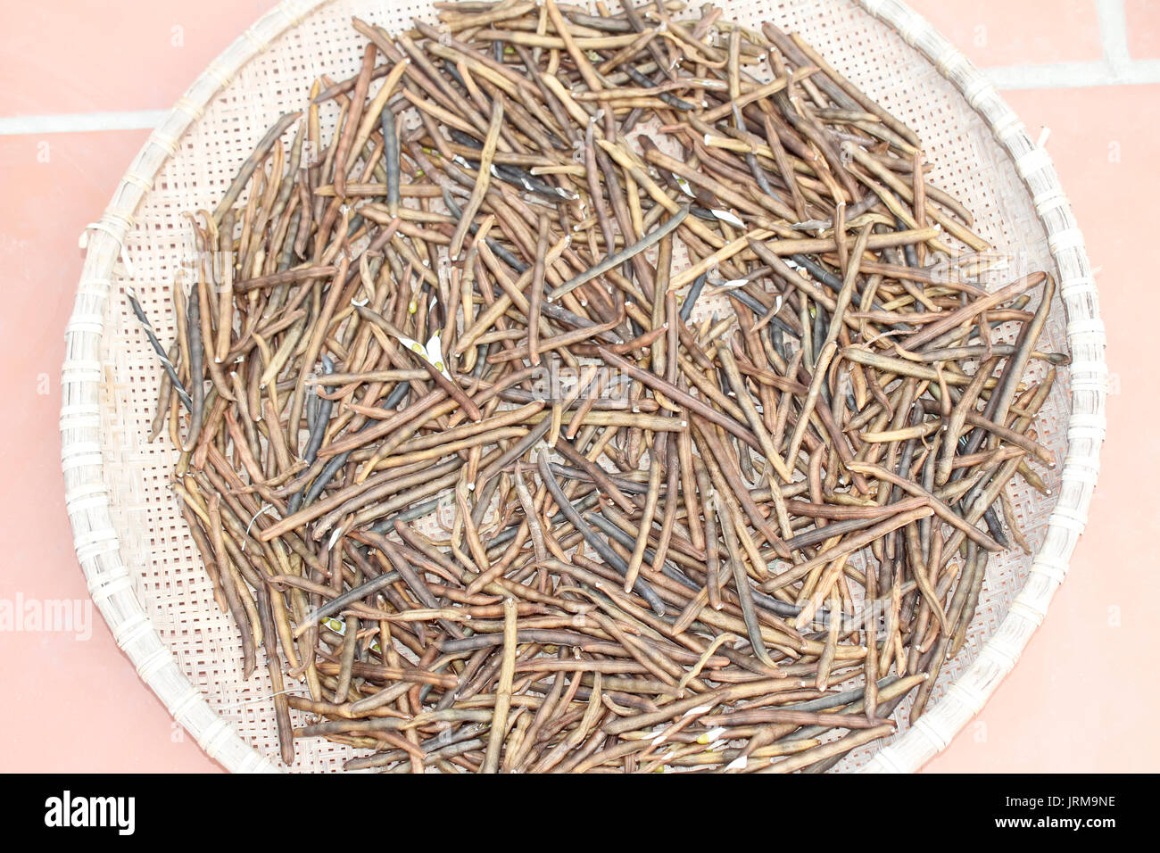 Mung beans in basket Stock Photo - Alamy