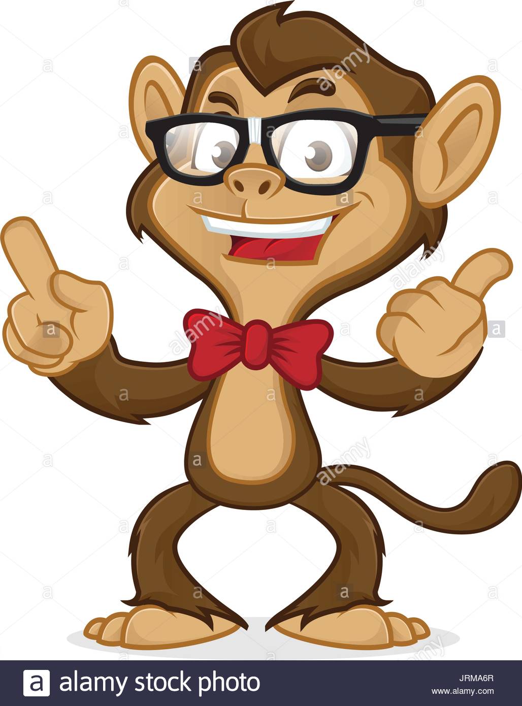 Illustration Cartoon Monkey In Jungle Stock Photos & Illustration ...