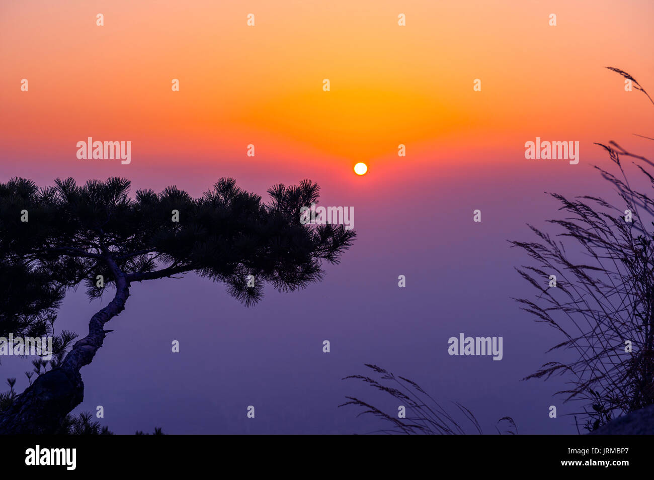 Sunrise on Bukhansan mountains in Seoul, Korea Stock Photo - Alamy