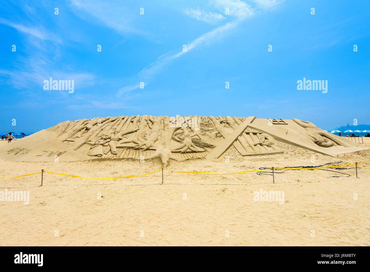 BUSAN, SOUTH KOREA - JUNE 1: Sand sculptures at the Busan Sand Festival ...