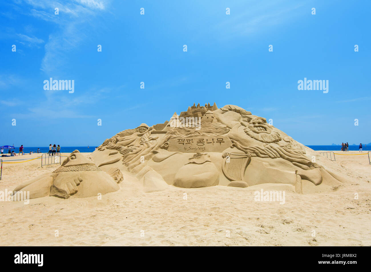 BUSAN, SOUTH KOREA - JUNE 1: Sand sculptures at the Busan Sand Festival ...
