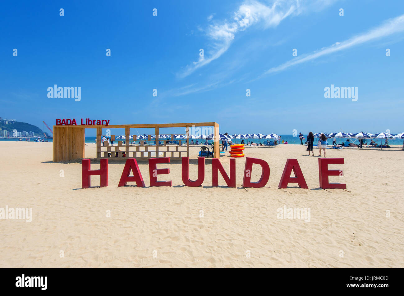 BUSAN, SOUTH KOREA - JUNE 1: Haeundae beach one of the popular beaches ...