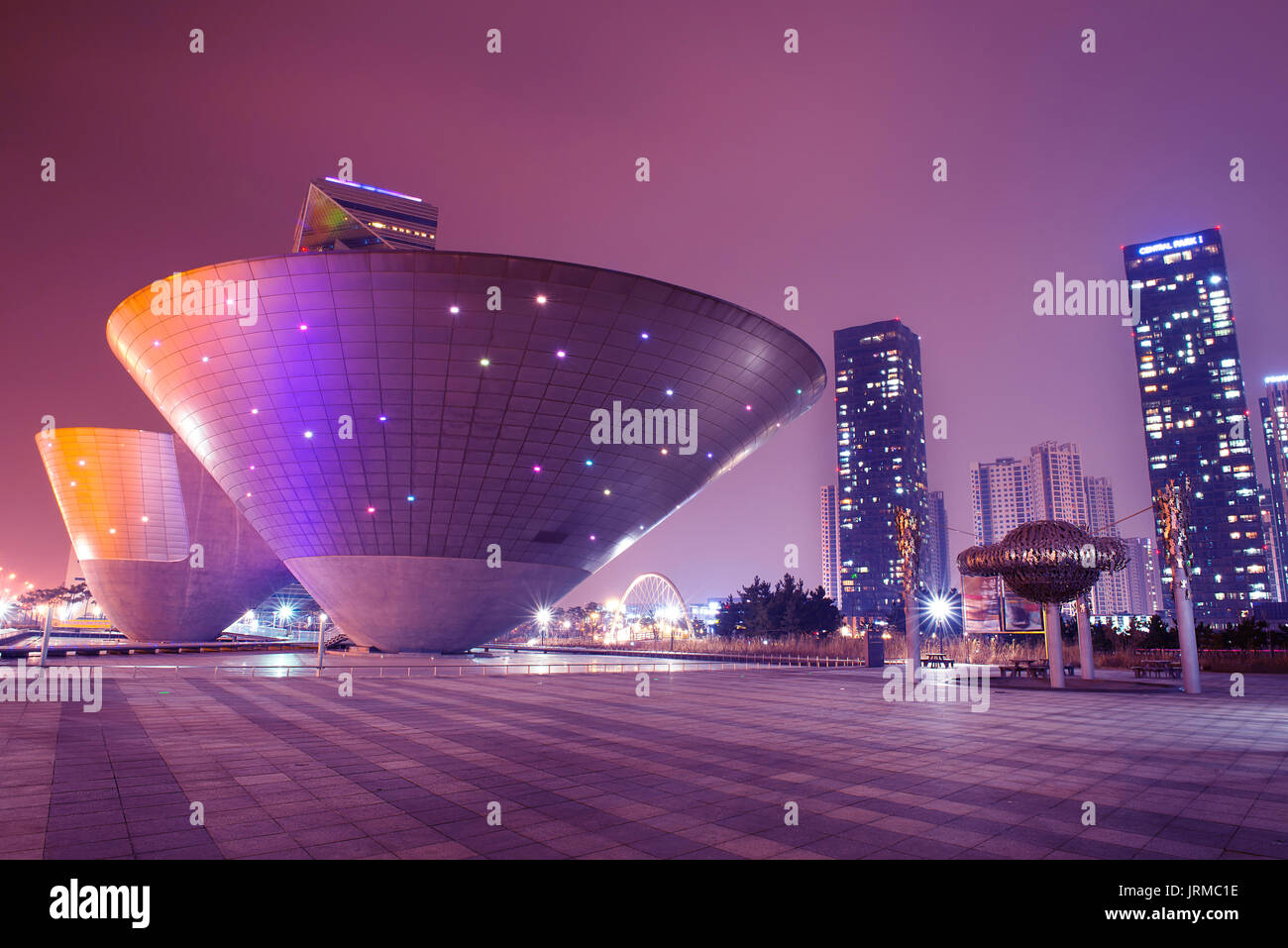 INCHEON, SOUTH KOREA - DEC 27 : Incheon Tri-bowl Building on Dec 27 ...