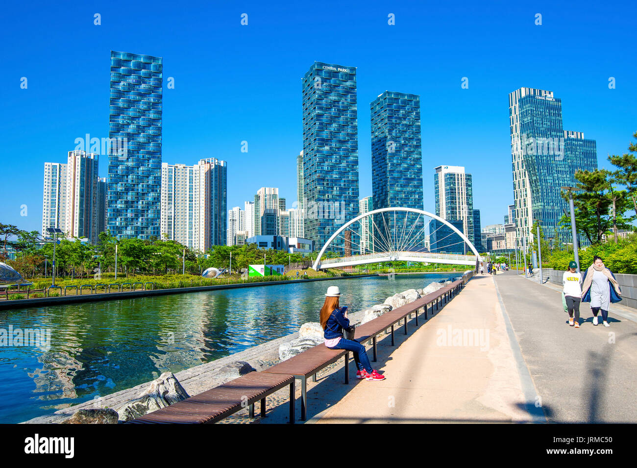 INCHEON, SOUTH KOREA - MAY 20 : Songdo Central Park is the green space ...