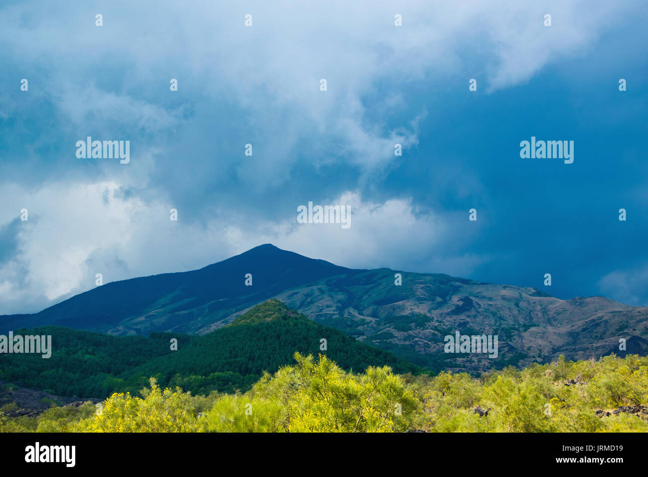 Scenic mountain view of the volcano Stock Photo - Alamy