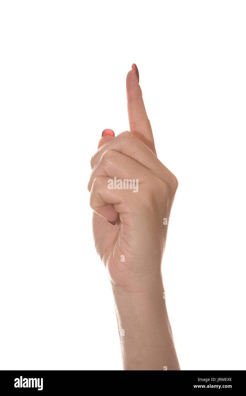 Female Pointing Finger Up