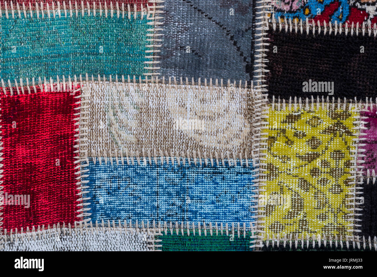 Texture of a piece of old carpet to sew thick threads Stock Photo - Alamy