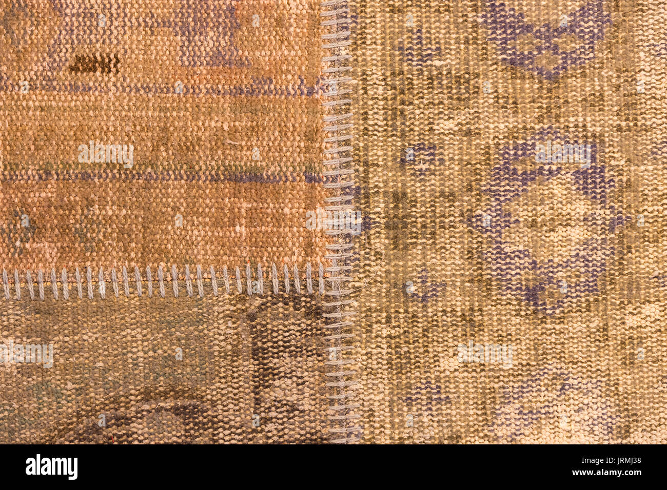 Texture of a piece of old carpet to sew thick threads Stock Photo - Alamy