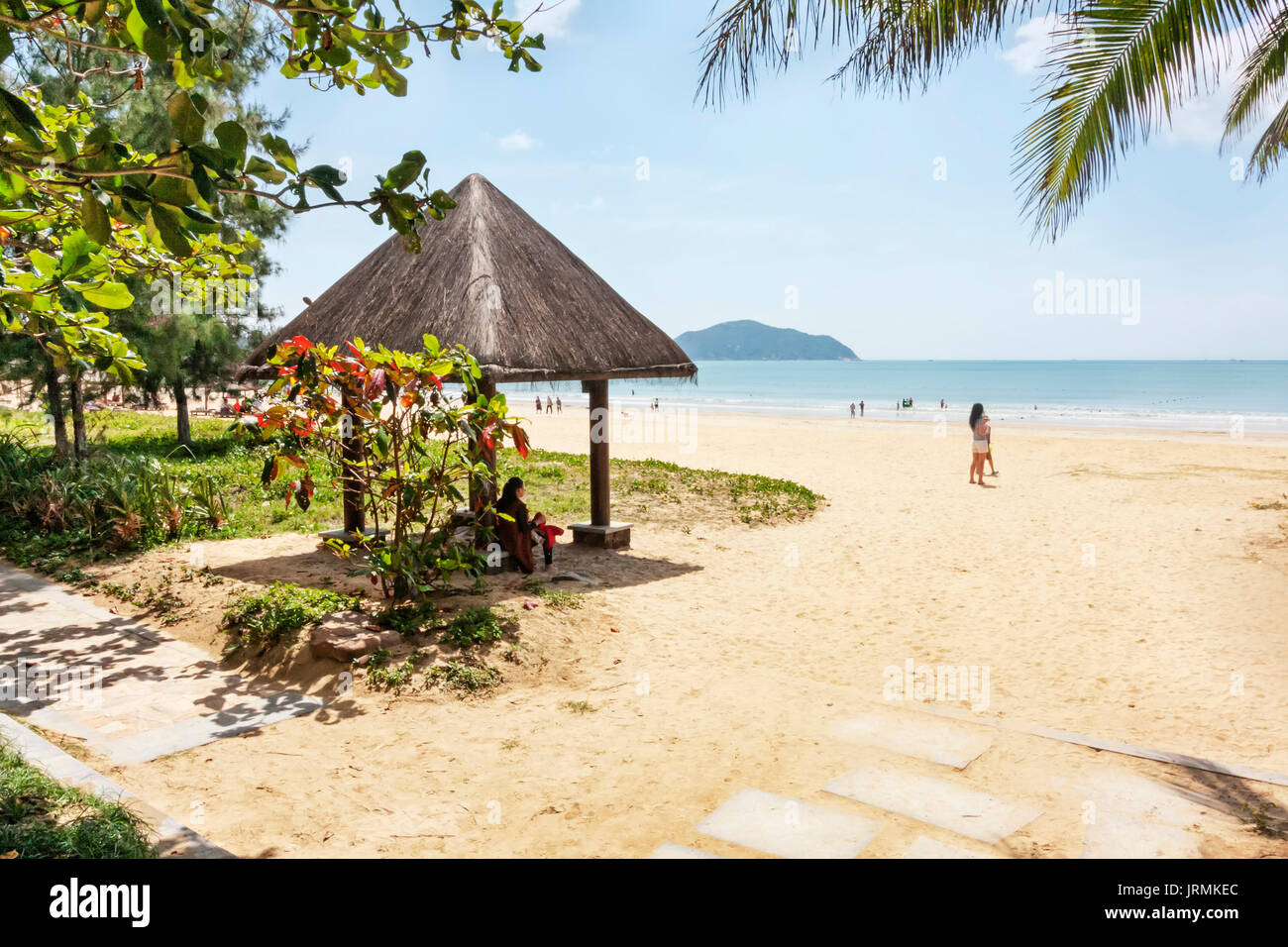 Panorama of the tropical beach of Hainan Island Stock Photo - Alamy