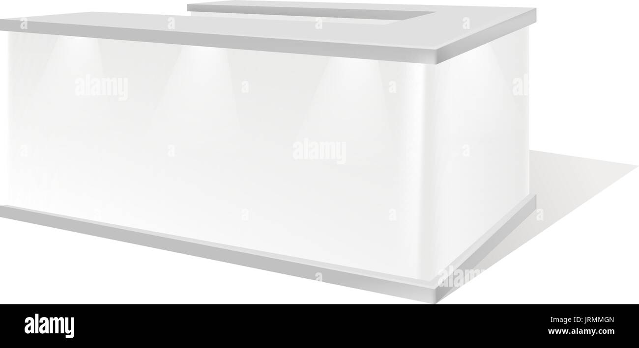 Trade exhibition promo stand, sales Kiosk Retail Trade Stand. MockUp ...