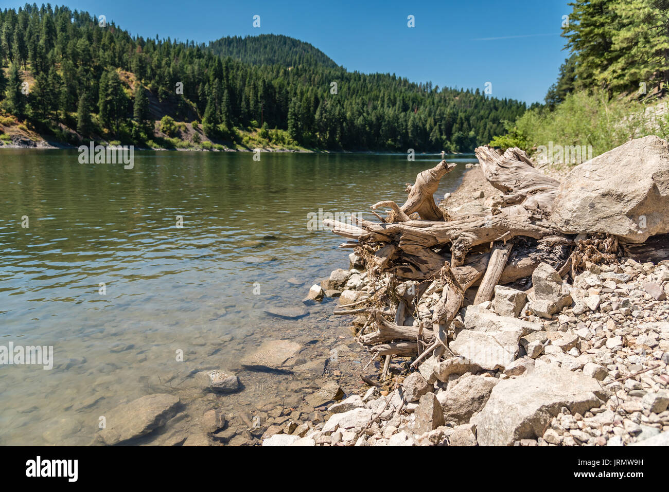 Beautiful Pend Oreille River at Pioneer Park Stock Photo - Alamy
