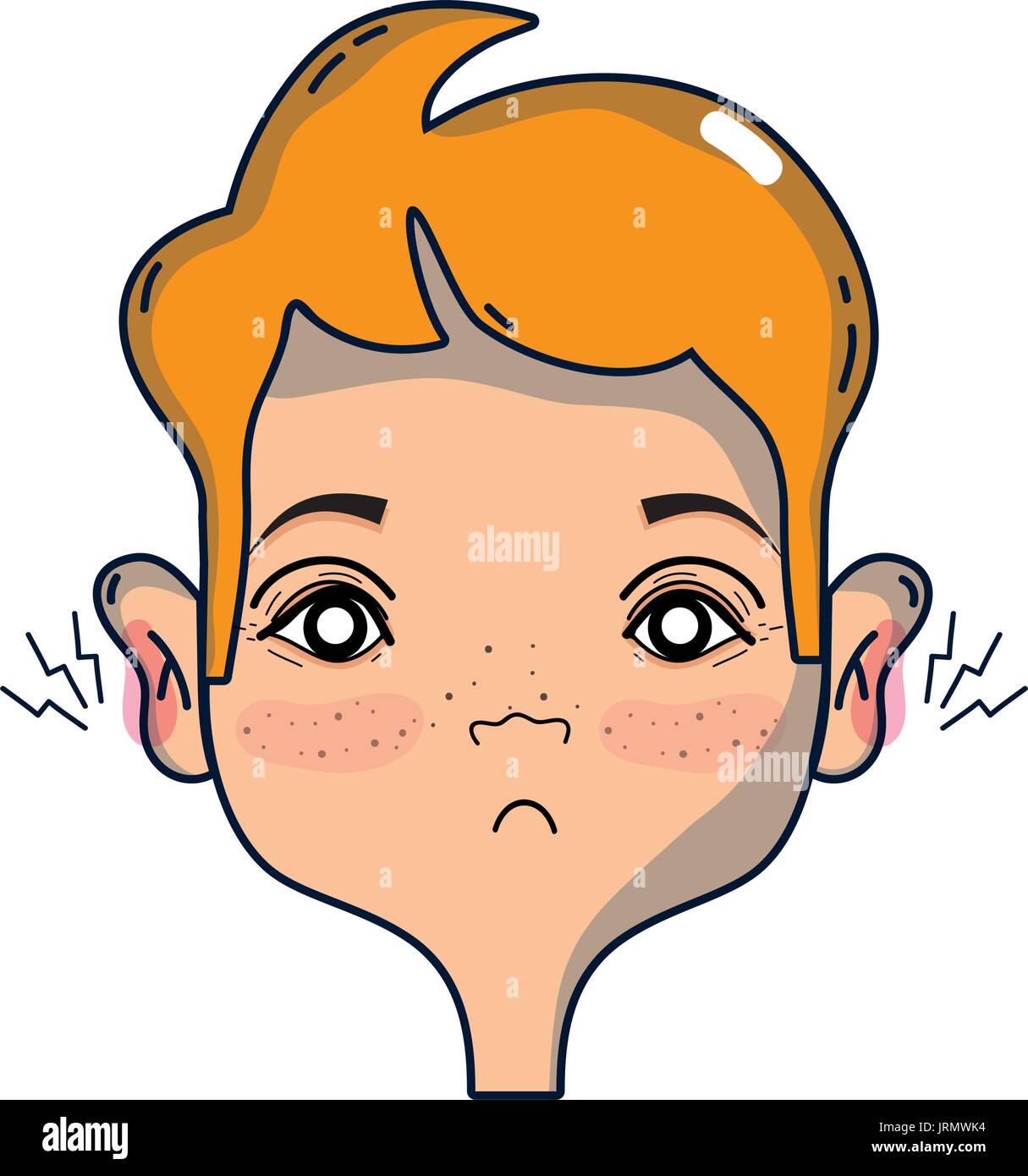 man with otitis earache illness infection Stock Vector Image & Art - Alamy